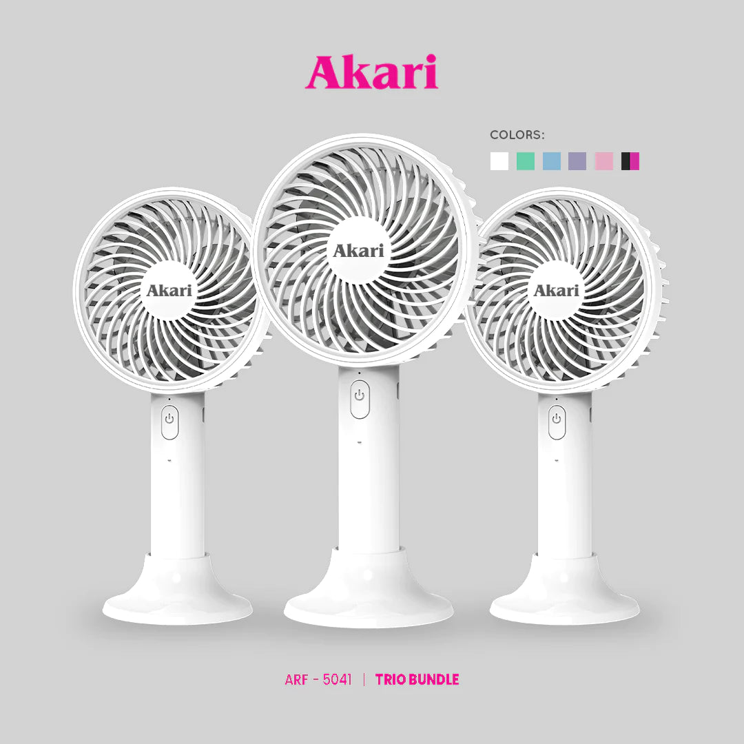 Akari B2T1: 4" Rechargeable Handy Fan ARF-5041 | Lighthub.Store
