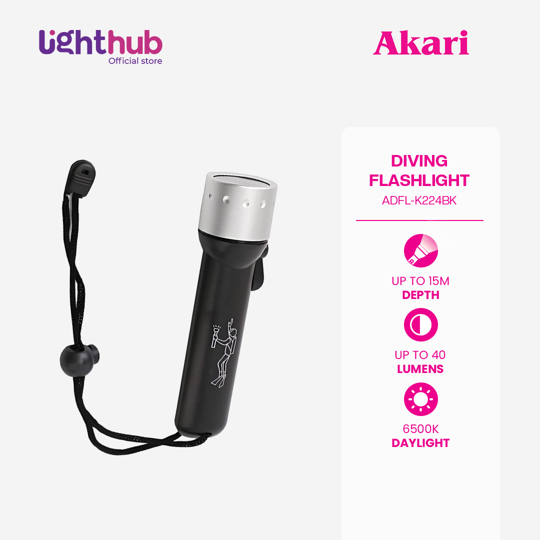 Akari Diving Flashlight (ADFL-K224) | Lighthub.Store