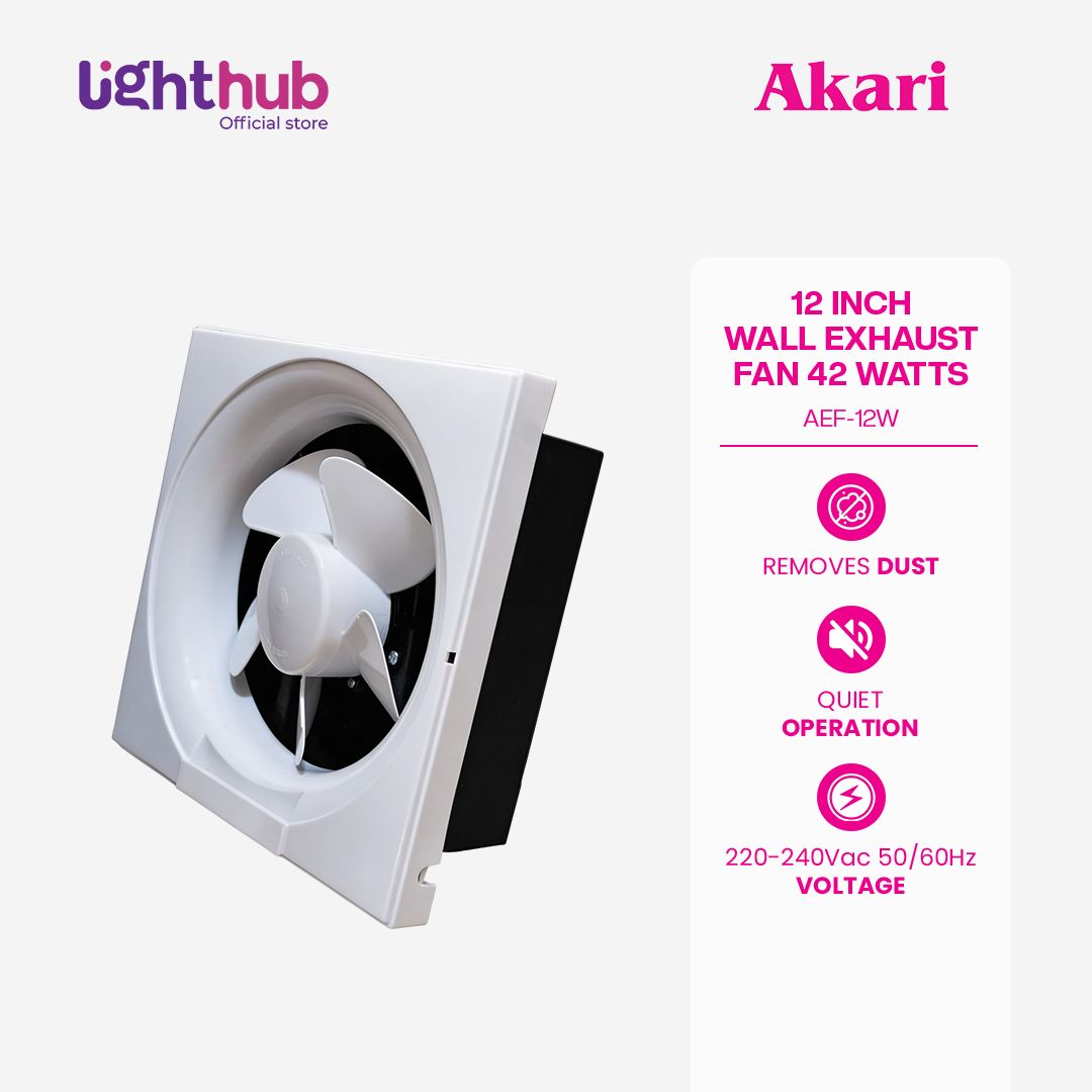 Akari 12" Wall Exhaust Fan (AEF-12W) | Lighthub.Store
