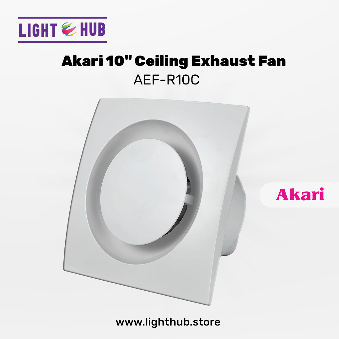 Akari 10" Ceiling Exhaust Fan Round (AEF-R10C) | Lighthub.Store