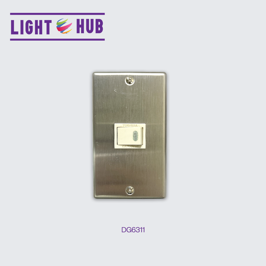 TOSHIBA: 1 GANG SWITCH/METAL PLATE | Lighthub.Store