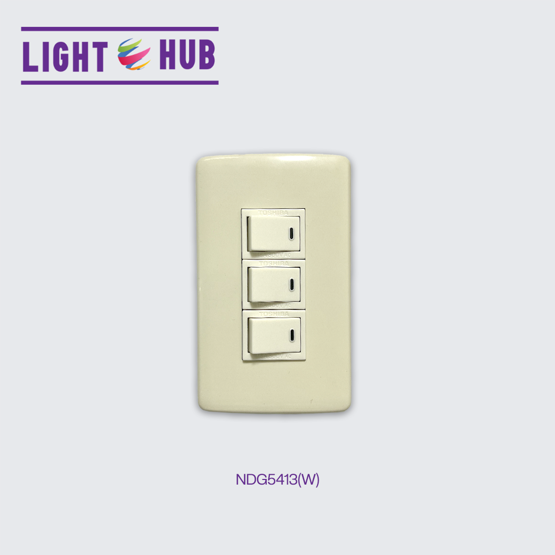 TOSHIBA: 3 GANG SWITCH | Lighthub.Store
