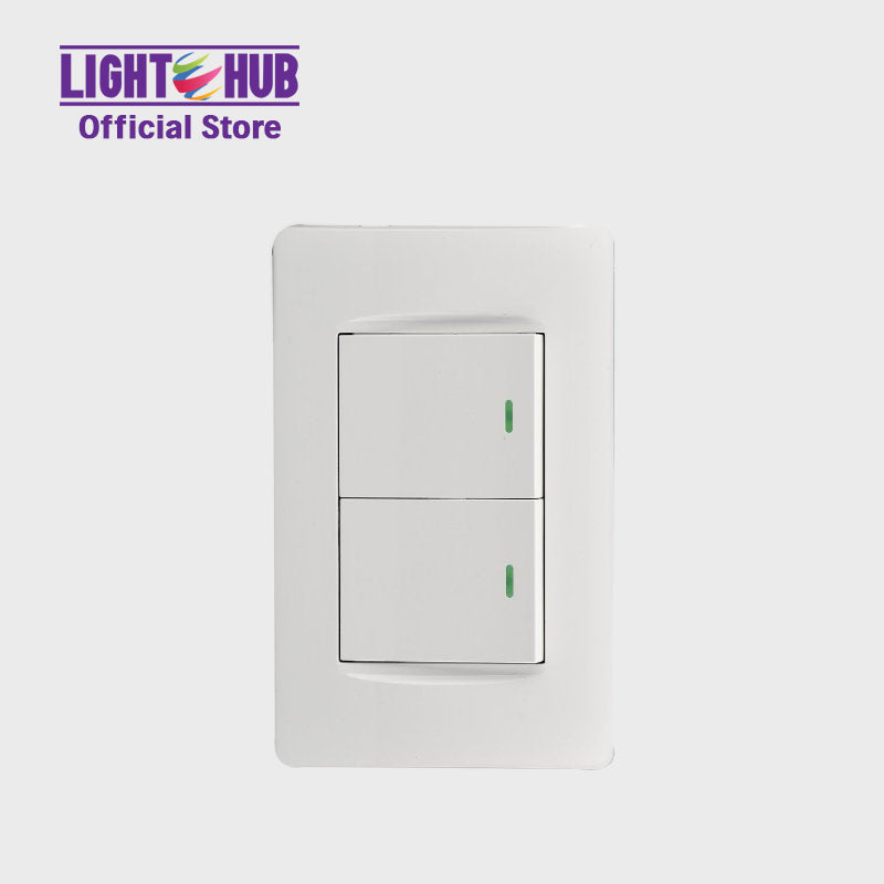 Akari 2 Gang 1 Way Switch (AWD-Z8101-2) | Lighthub.Store