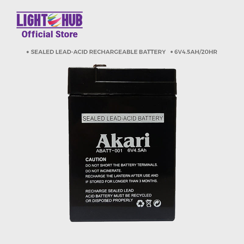 Akari Sealed Lead-Acid Rechargeable Battery (ABATT001) | Lighthub.Store