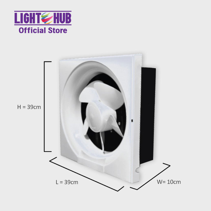 Akari 10” Wall Exhaust Fan White (AEF-10W) | Lighthub.Store