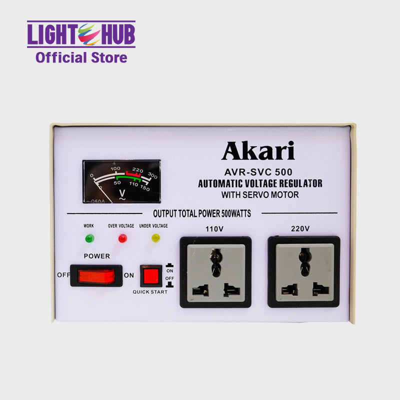 Akari Automatic Voltage Regulator 500W (AVR-SVC 500) | Lighthub.Store