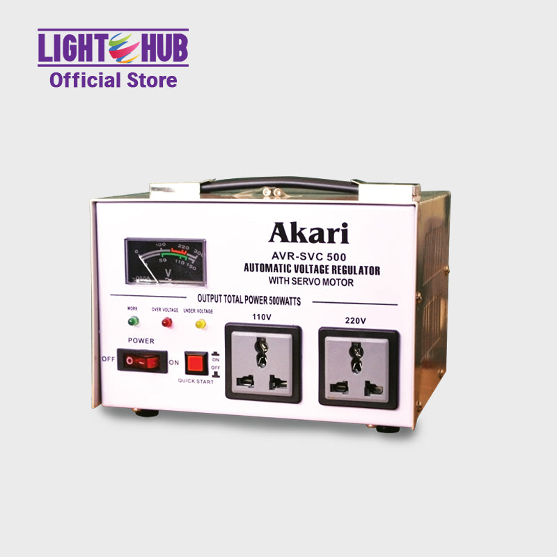 Akari Automatic Voltage Regulator 500W (AVR-SVC 500) | Lighthub.Store