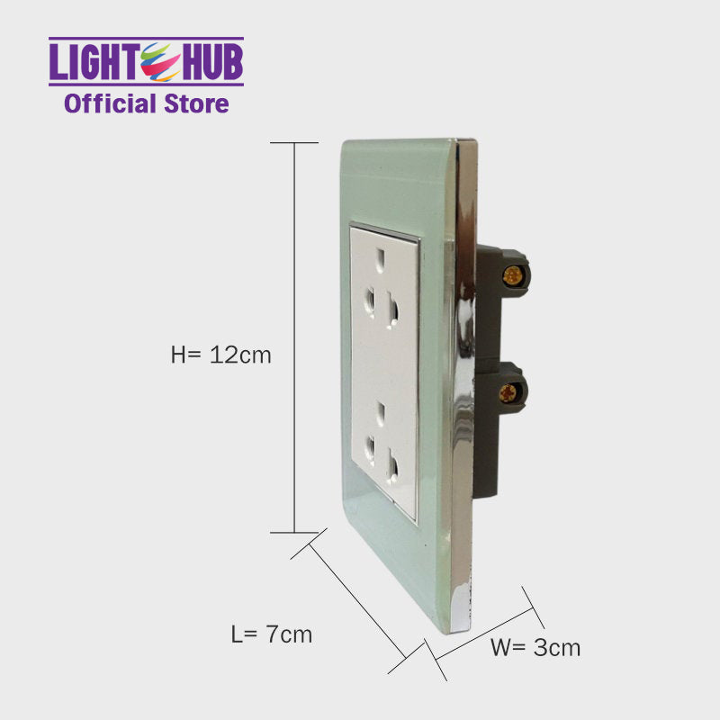 Akari Double Universal Ground Outlet Gold (AWG-202) | Lighthub.Store