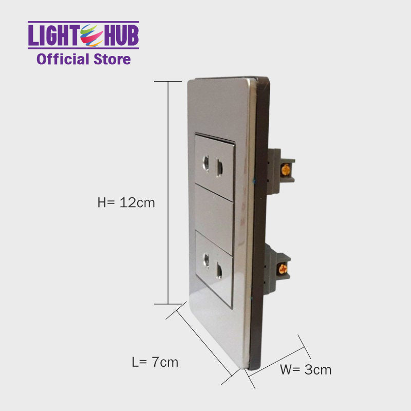 Akari 2 Gang Universal Socket (AWS-201) | Lighthub.Store